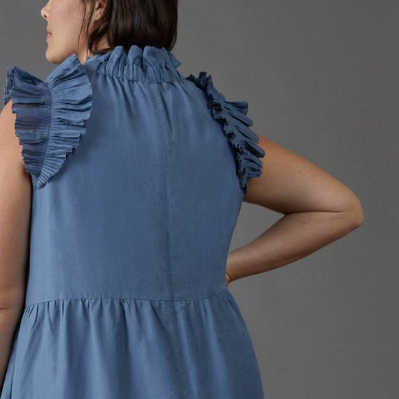 Anthropologie | Dresses | Htf Anthro Lucena Tiered Ruffled Maxi Dress ...